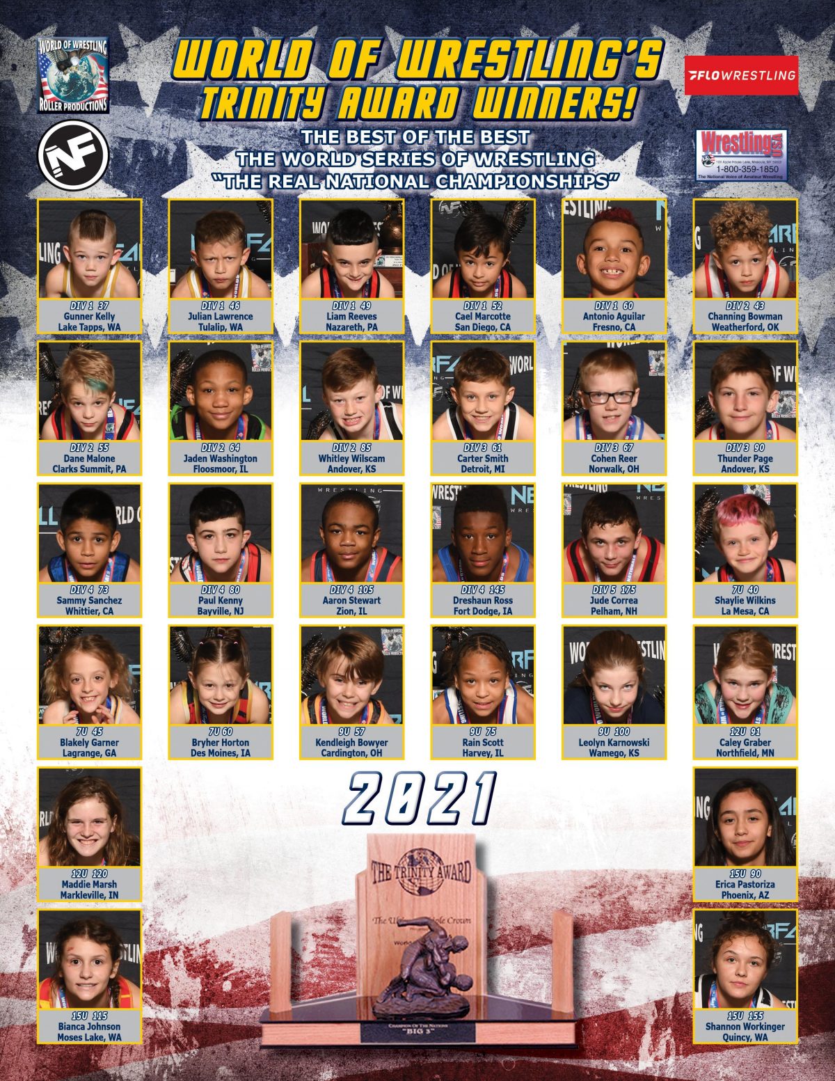 2021 Trinity Award Poster – World of Wrestling